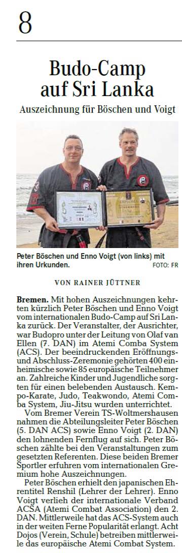 Budo Camp Sri Lanka 2017 mit unseren Meistern Peter Böschen und Enno ...